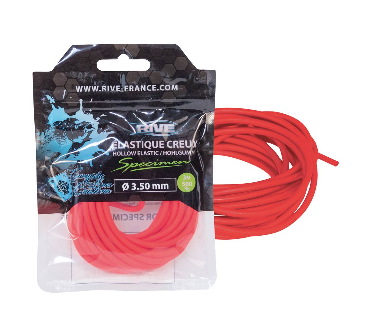 ELASTIQUE CREUX SPECIMEN - 3.50 MM X 3M - ROUGE | RIVE